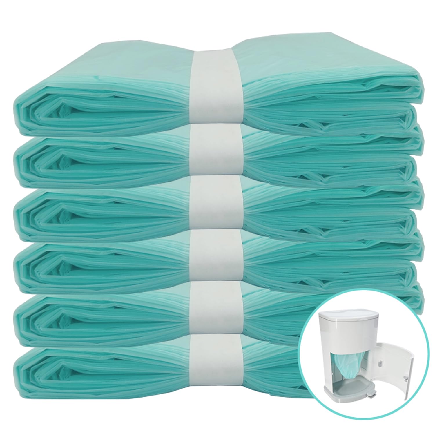 6 Pack Adult Diaper Disposal Liner Refills Compatible with Janibell Akord 280 Slim Adult Diaper Disposal System and Akord Slim Incontinence Disposal System(NOT Compatible with 330 pails)