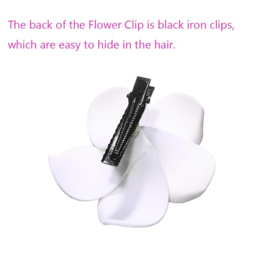 Calcifer® 30pcs 1.97''Hawaii Hawaiian Plumeria Flower Clips Bridal Wedding Party Beach Hair Clips