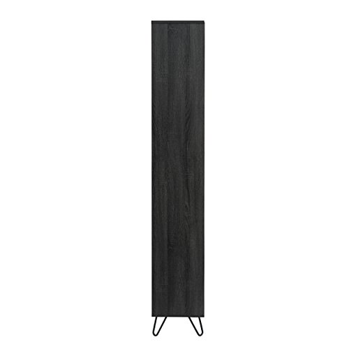 Christopher Knight Home Imogen Modern Two-Toned Faux Wood Bookshelf, Sonoma Grey Oak / Grey Oak / Black
