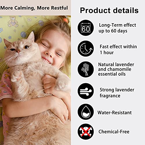 Wustentre 3 Pack Calming Collar for Cats, Cat Calming Collars, Cat Pheromones Calming Collar, Adjustable Cat Anxiety Collar for Cats and Kittens Stress Reliever Relaxing Comfortable Collar (Violet)