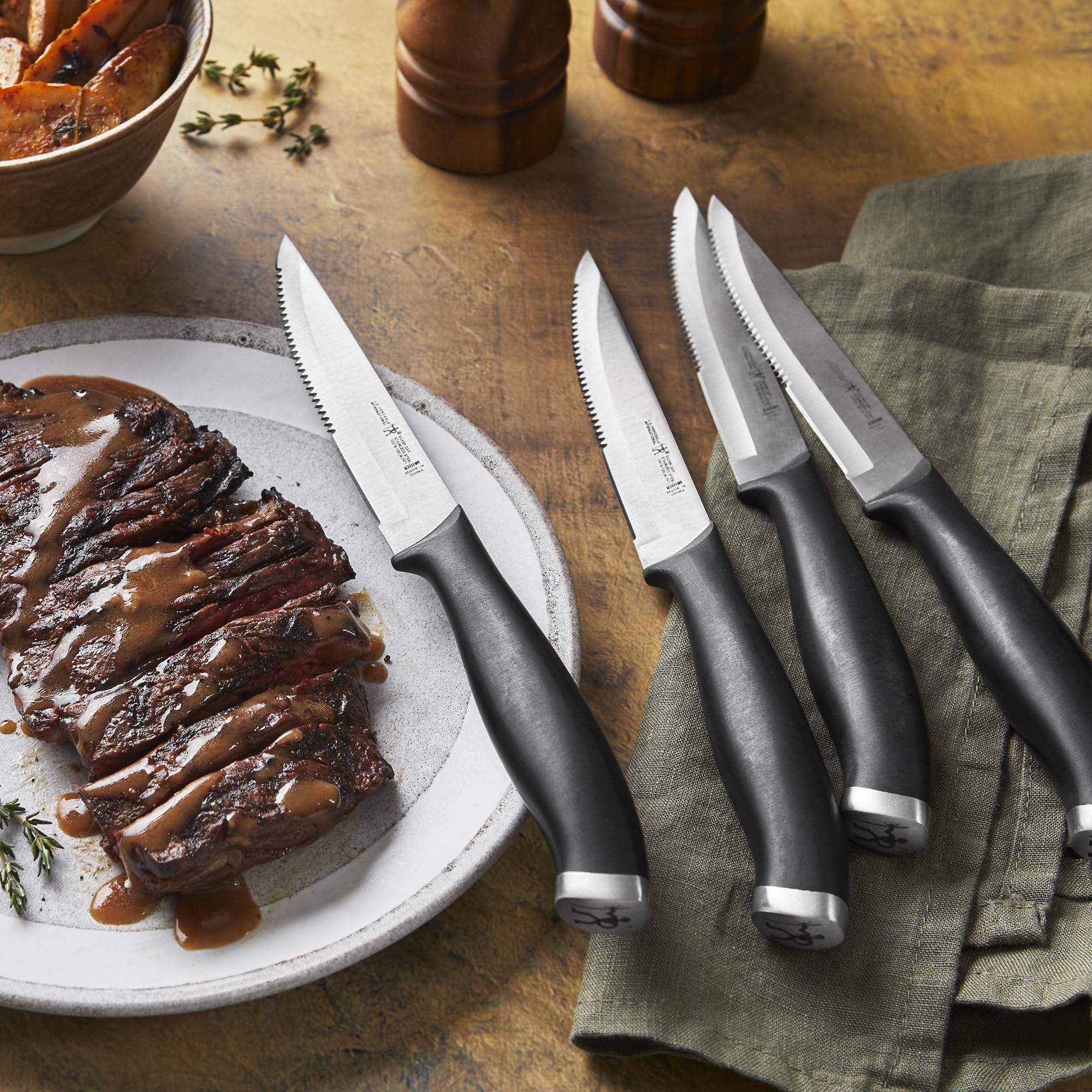 HENCKELS Silvercap 4-pc Steak Knife Set, Stainless Steel