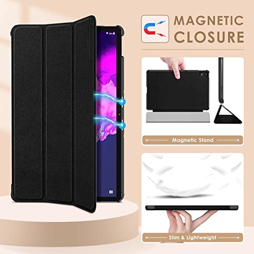 Smart Slim Case for Lenovo Tab P11 2020 (TB-J606F) & Tab P11 Plus 2021 (TB-J616F/J607F) ,【Auto Sleep/Wake】Ultra Thin Folio Leather Protective Book Cover Hard Back Shell+Tri-fold Magnetic Stand/Closure