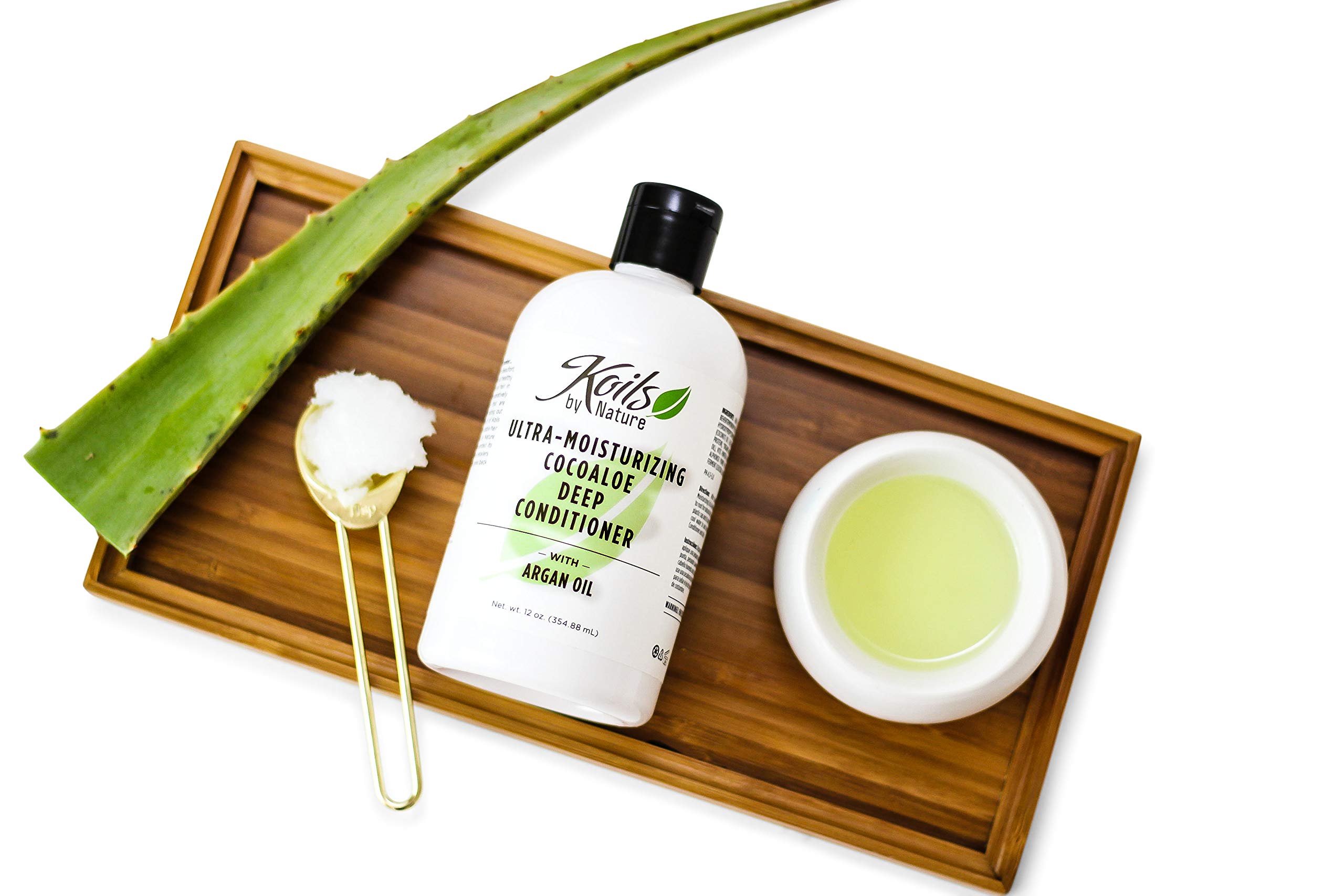 Koils by Nature Ultra-Moisturizing Cocoaloe Deep Conditioner | 8 Oz | Retain Moisture, Prevent Breakage, Adds Protein | Argan Oil