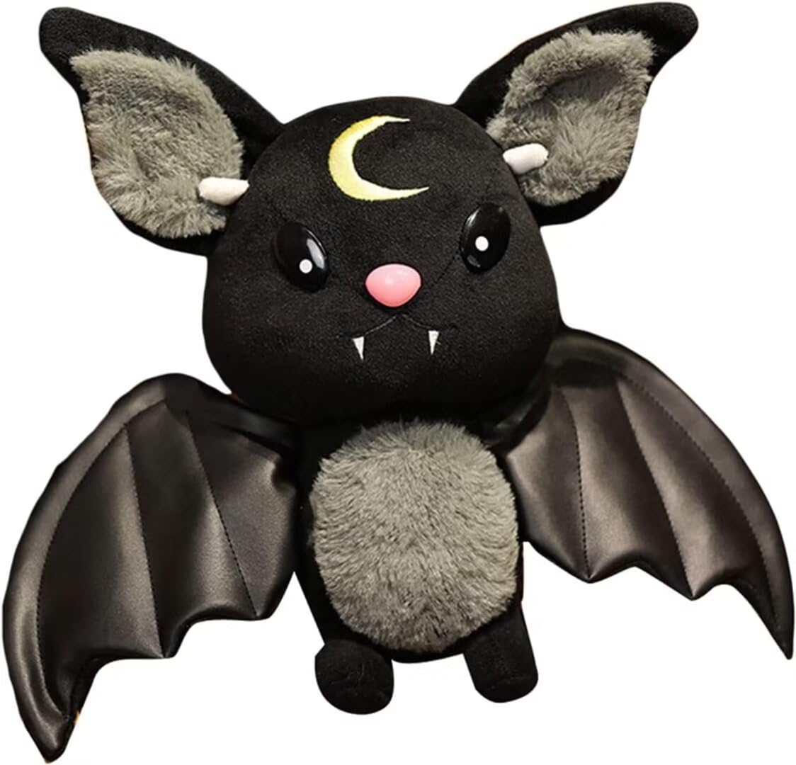 Clanam 1Pcs Plush Bat Toy 8 inches Stuffed Animals Plush Doll,Soft Cute Best Gift Suitable for All of Age, Christmas Birthday Halloween Home Decoration Gift(Black)