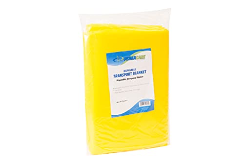 Primacare CSCB-6821 Transport Blanket, Disposable, Yellow, 90 in. x 60 in. (Pack of 18)