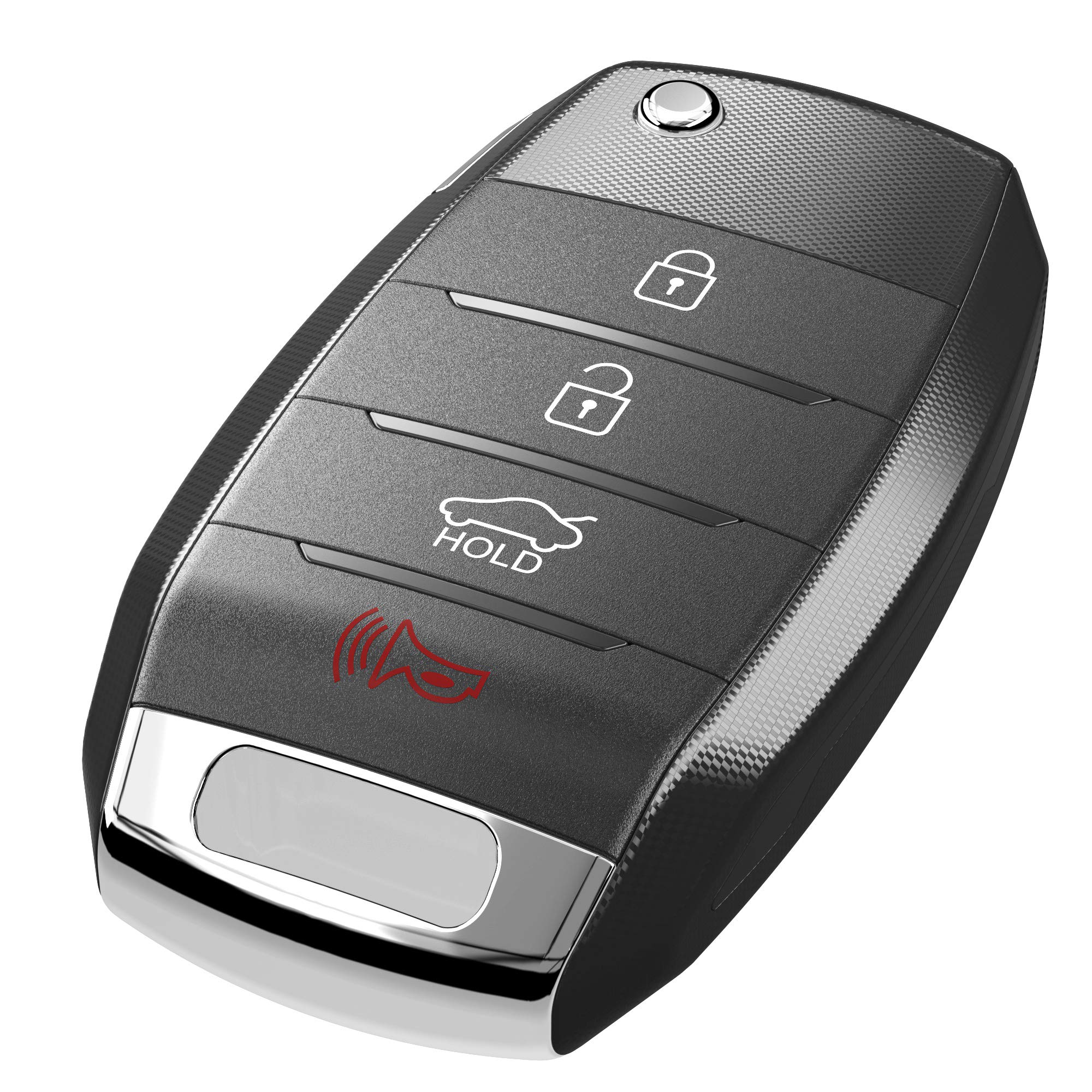 4 Button Smart Keyless Entry Remote Flip Key Fob Compatible with Kia Optima 2014-2015 (NYODD4TX1306-TFL) )