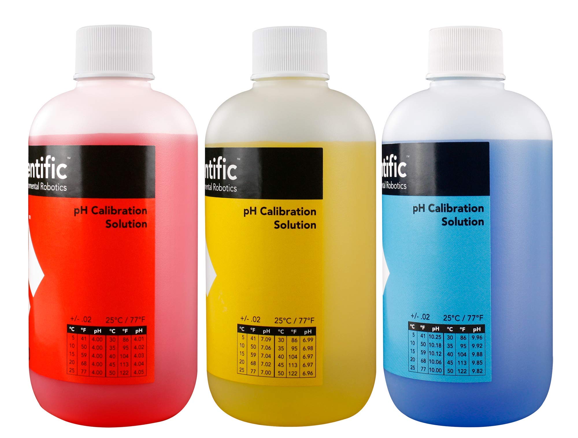 Atlas Scientific pH 4.00, 7.00, & 10.00 Calibration Solution 250ml - 8oz (Pack of 3)