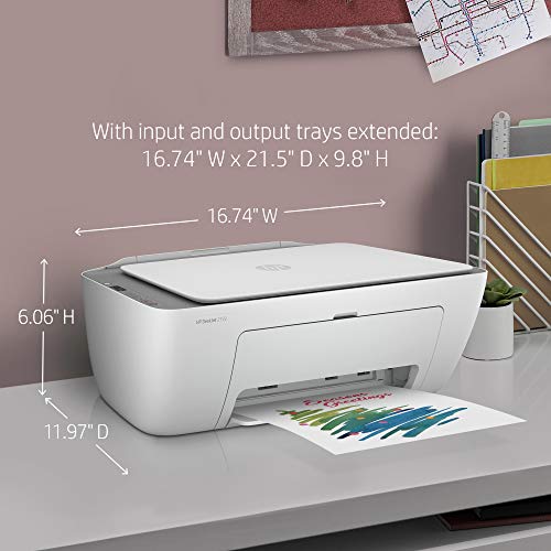 HP Deskjet 2622 All-in-one Printer Wireless Print Scan Copy, USB Cable Included