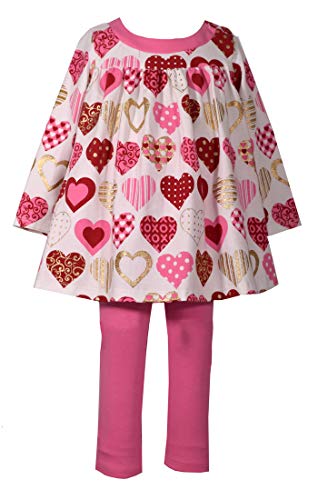 Bonnie Jean Baby Girls Valentine's Day Heart Legging Outfit (2T)