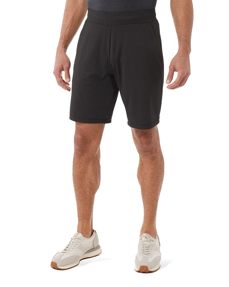 32 Degrees Cool Men's Active Stretch 10 Inch Short | Regular Fit | Active | Adjustable Drawstring | Unlined, Black, Large