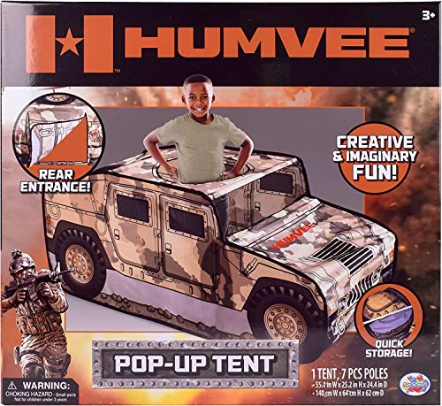 Sunny Days Entertainment Humvee Pop Up Tent - Children's Camo Pop Up Playhouse | Camouflaged Military Toy for Kids