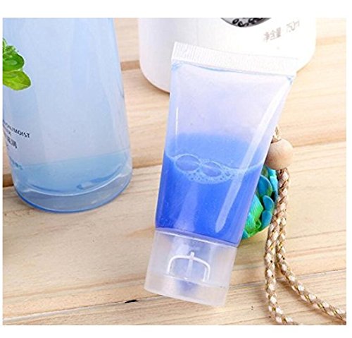 VNDEFUL10PCS Reusable Plastic Empty Travel Cosmetic Soft Tubes Bottle Container, Flip Cap Hand Lotion Shampoo Squeeze Bottle (30ml)