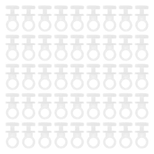 DECHOUS Curtain Glider Hooks 100pcs Plastic Rollerbolt Window Curtain Glider Track Carrier Slide Wheels Rollers Curtain Track Gliders