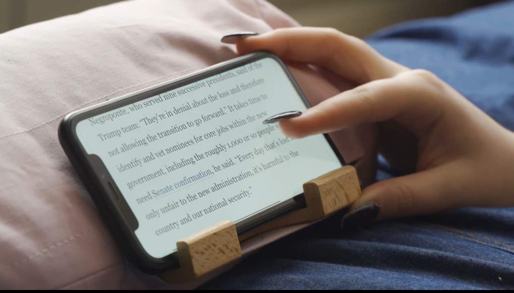 The Chill-ow iPad Organic Buckwheat Pillow Stand: The Ultimate Hands-Free Solution for Any Tablet or Phone. Perfect for Couch, Bed, or Table Use. (Black)
