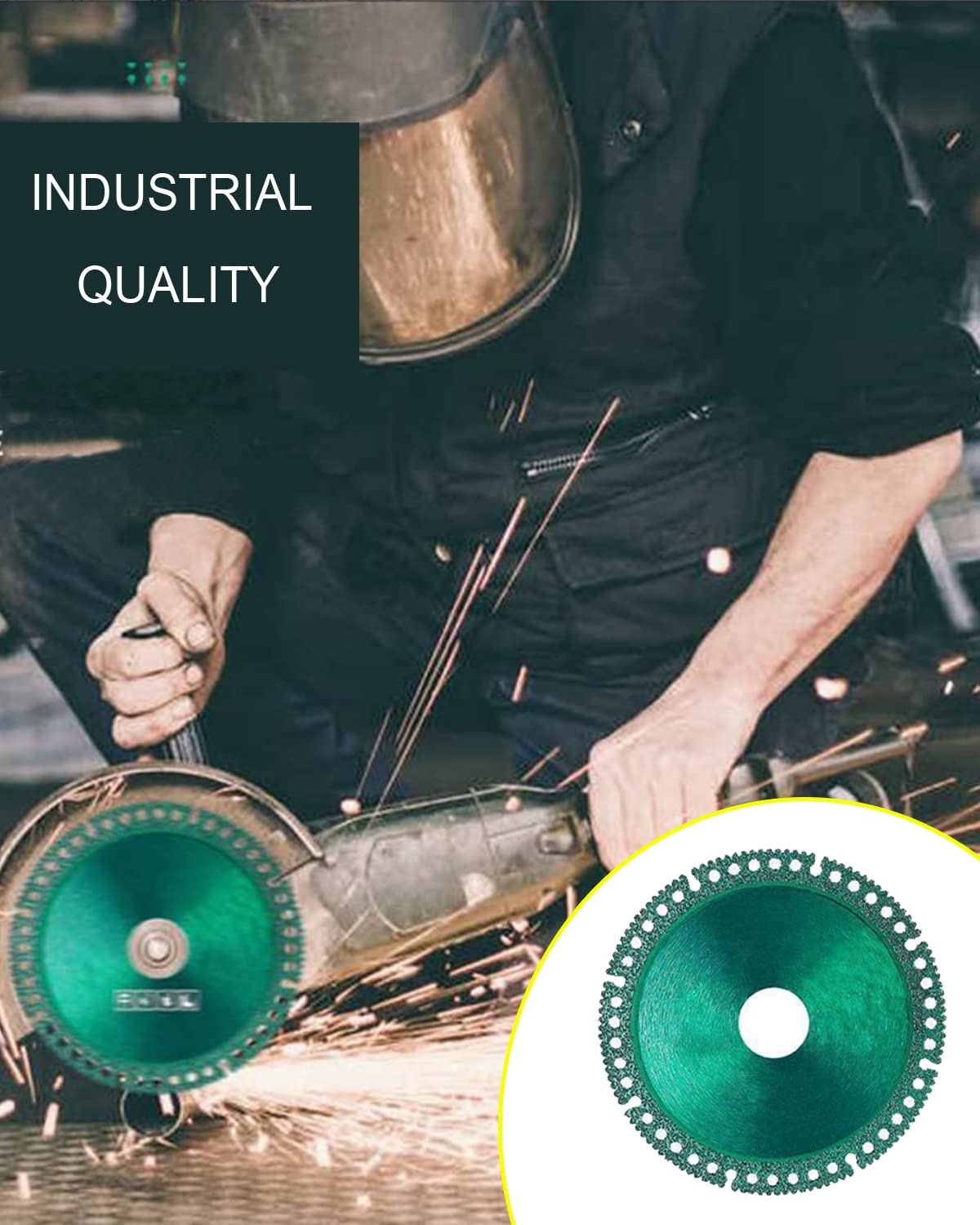 4 Inch Composite Multifunctional Cutting Saw Blade ,Glass Cutting Disc ,Ultra-Thin Saw Blade for Angle Grinder, Ceramic Tile Glass Cutting Disc for Glass, Jade, Crystal, Tile, Ceramic (5PCS)