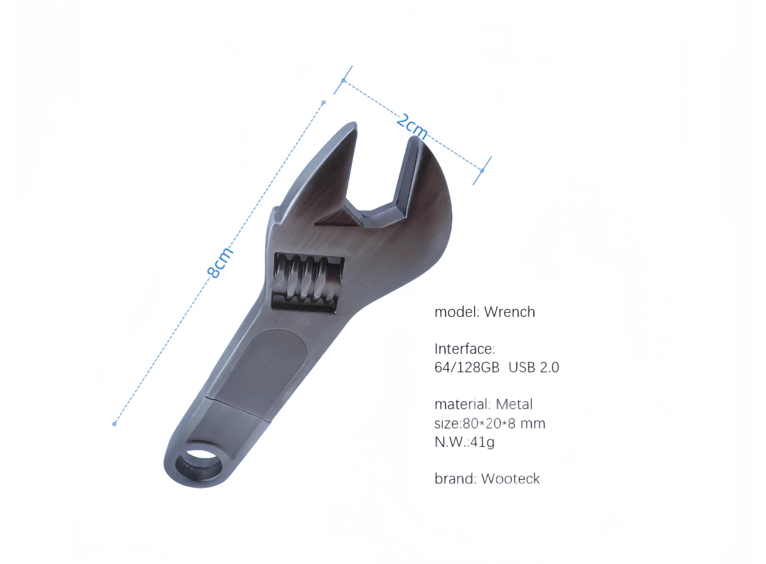 WooTeck 64GB Metal Wrench USB Flash Drive Livid