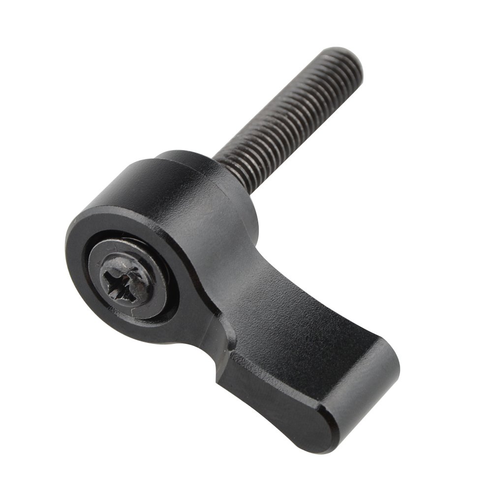 CAMVATE M5 Male Threading(22.5mm Long) Rotating Knob Adjustable Thumb Lever Screw (Black) - 1511