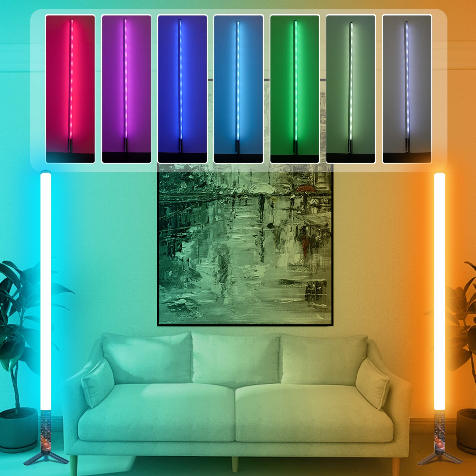 4 Pack 4ft Portable Battery Powered Tube Light 120cm Handheld LED Tube Lights with Tripods, 500 Vivid Effects, Light Tube for Video and Photography,Light Painting,YouTube,Video,TIK tok and Dance Club