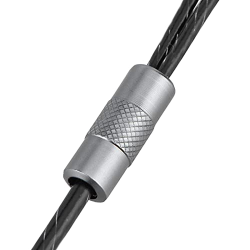 DIY Upgrade 3.5mm Headphone Cable with Mic, Stereo Audio Cable with Volume Control Audio Cable Compatible with MMCX Connector SE215 SE425 SE535 (Black)