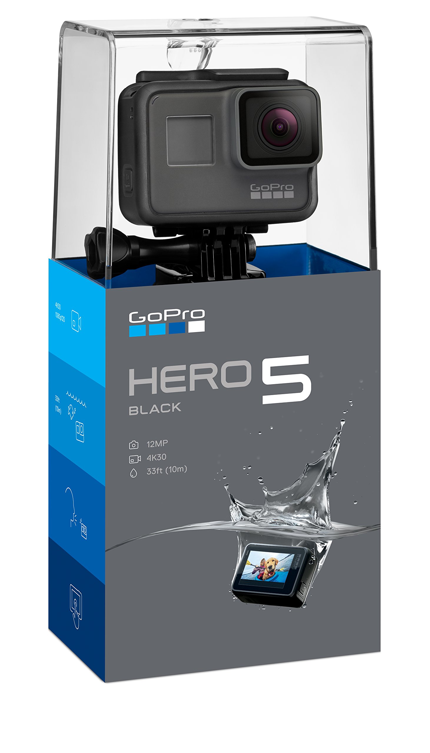 GoPro Hero5 Black β Waterproof Digital Action Camera for Travel with Touch Screen 4K HD Video 12MP Photos