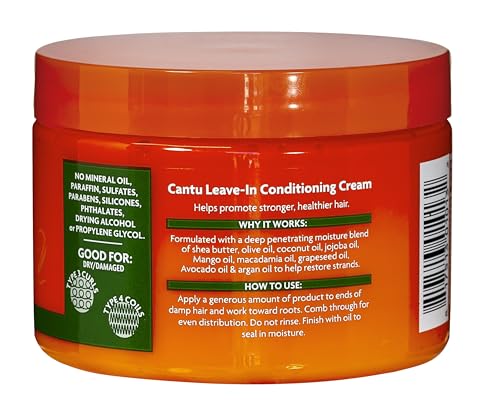Cantu Shea Butter for Natural Hair Leave In Conditioning Repair Cream, 12 Ounce