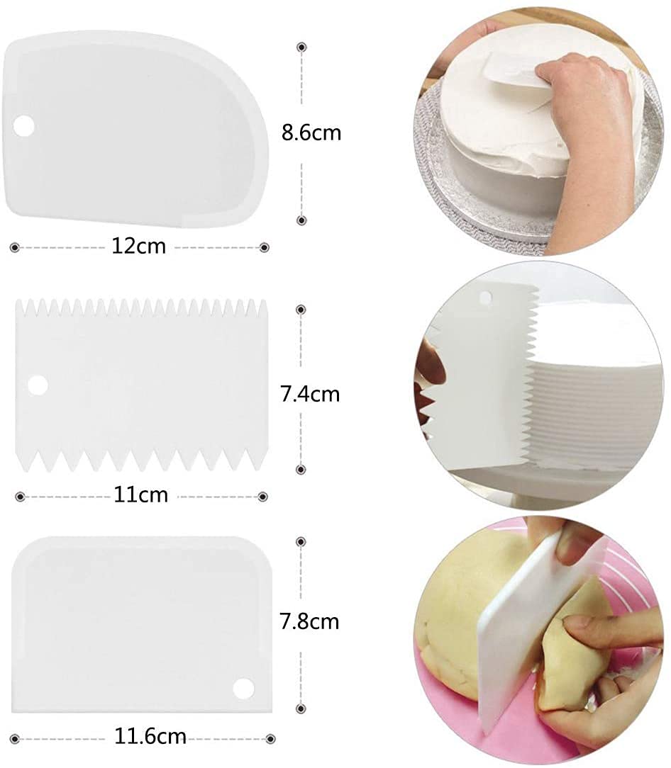6 Pcs Cake Stand Set, Cake Decorating Supplies, 11 Inch Rotating Cake Turntable for Decorating, Cake Spinner, Cake Decorating Tools, Cake Decorating Kit, Gift Set Baking Supplies