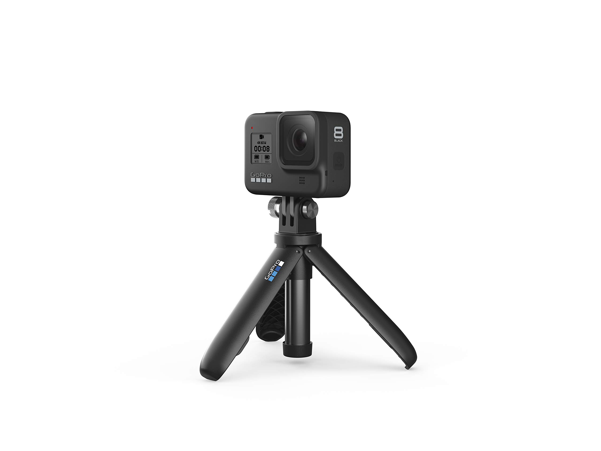 GoPro HERO8 Black Retail Bundle - Includes HERO8 Black Camera Plus Shorty, Head Strap, 32GB SD Card, and 2 Rechargeable Batteries