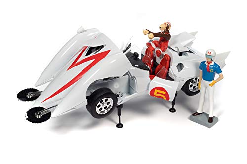Auto World Speed Racer Mach 5 with Chim Chim and Speed Racer Figures. , Speed Racer AWSS124-1/18 Scale Diecast Model Toy Car