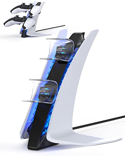 Dobe PS5 Controller Charging Station for Playstation 5 Controller, Dualsense Charging Station for Wireless PS5 Charger, Fast PS5 Charging Docking Station with Type-C Charging Cable