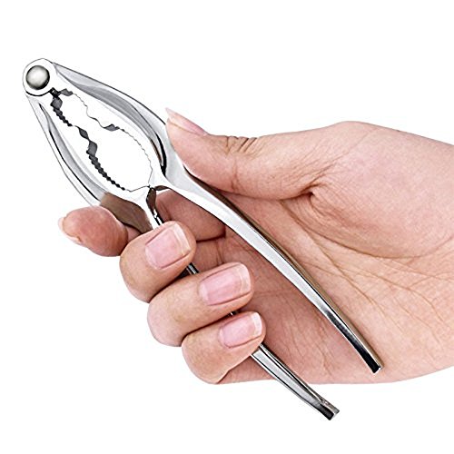 HQGOODS Seafood Tools Set Nut Cracker of 12 Pieces with 6 Lobster Crab Crackers and 6 Seafood Forks/Picks with Storage Bag perfect for home,party,picnic,dating