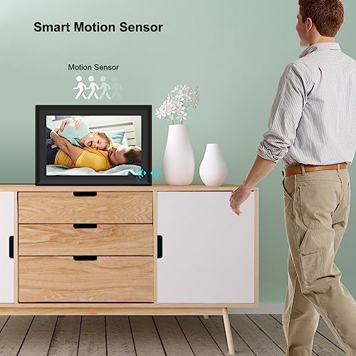 32GB FRAMEO 10.1 Inch Smart WiFi Digital Photo Frame 1280x800 HD IPS LCD Touch Screen, Auto-Rotate, Motion Sensor, Built in 32GB Memory, Share Moments Instantly via Frameo App from Anywhere