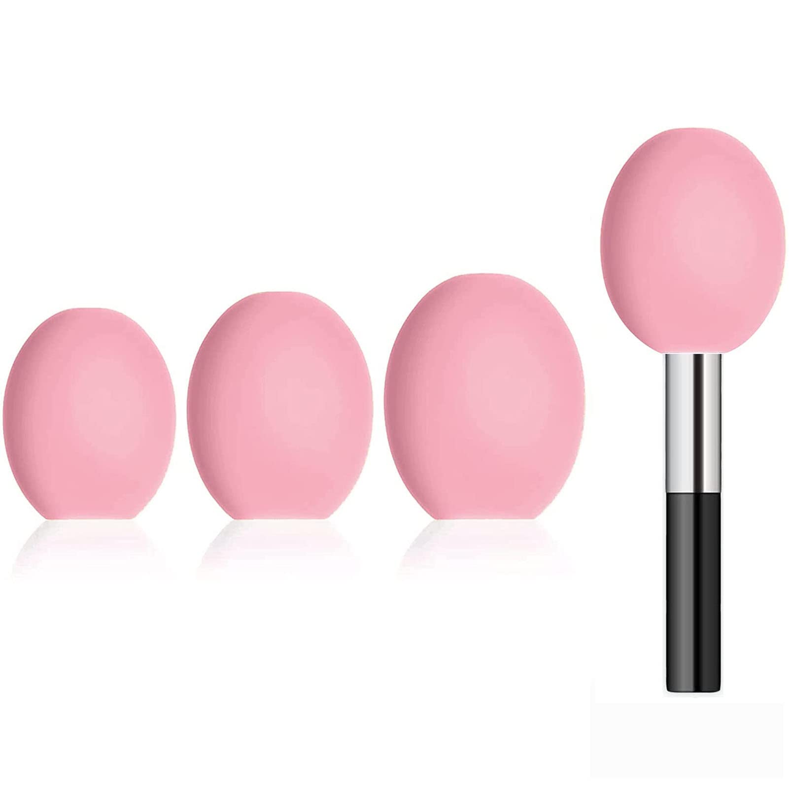 3 Pack Makeup Brush Holder Size 3 Silicone Makeup Brush Travel Makeup Brush Cover Reusable Makeup Brush Protector Protective Brush Makeup Organizer (3 pink)