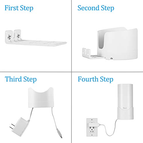 STANSTAR Wall Mount for TP-Link Deco M4/S4 Whole Home Mesh WiFi System, Sturdy Wall Mount Bracket, Cord Management Holder for Deco M4/E4/P9/S4 Without Messy Wires (2 Pack)