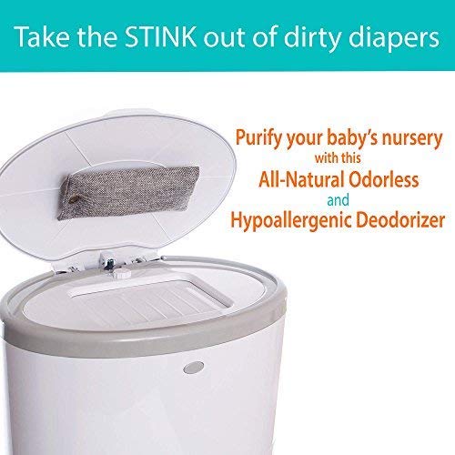 4 Pack Diaper Refill Liners – Compatible with Dekor PLUS Refill - Disposable Diaper Pail Liners Hold Up To 2372 Diapers – Baby Scented Refills with Natural Charcoal Smell Eliminator Bags