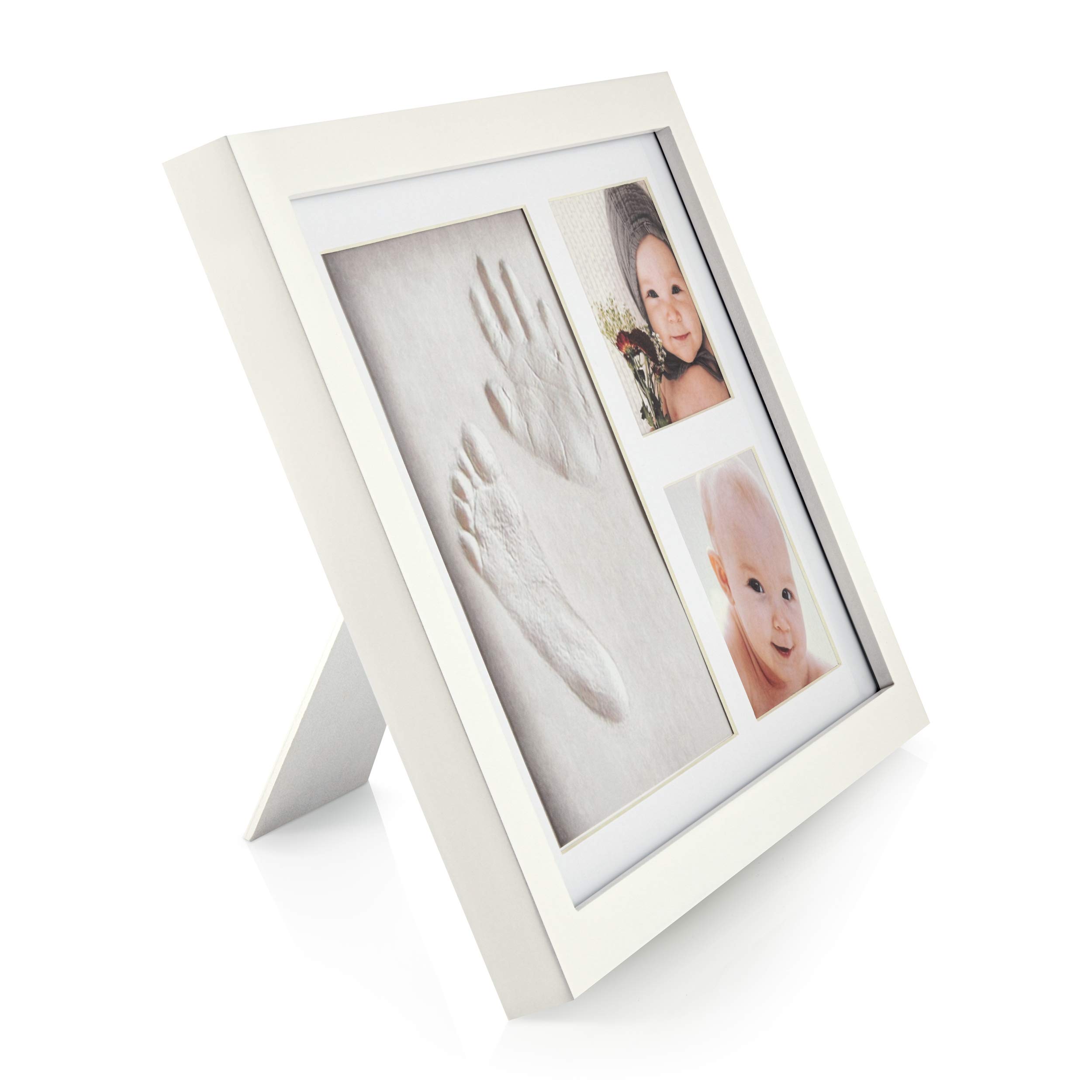 WavHello Baby Handprint & Footprint Frame Kit, Clay Casting & Photo Memory Keepsake Frame, Baby Registry Gift & Baby Shower, Baby Boy Gift & Baby Girl Gift - First Impressions