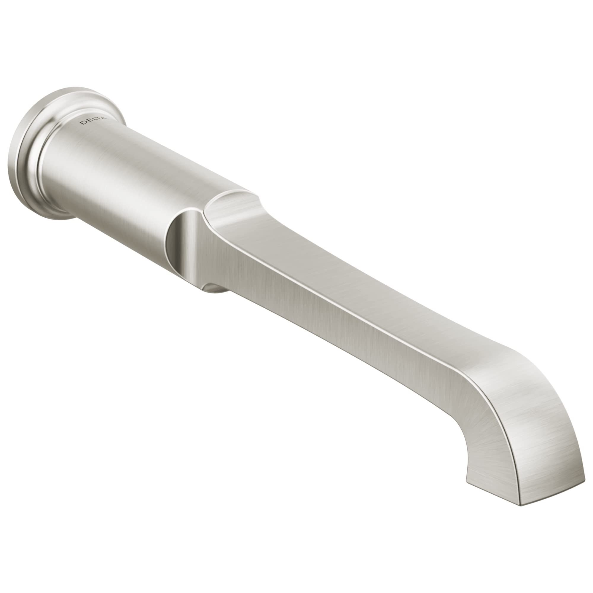 Delta Faucet Tetra Brushed Nickel Wall Mount Tub Filler, Brushed Nickel Tub Faucet, Freestanding Bathtub Faucet, Tub Filler, Lumicoat Stainless T5789-SS-PR-LHP-WL (Valve and Handles Not Included)