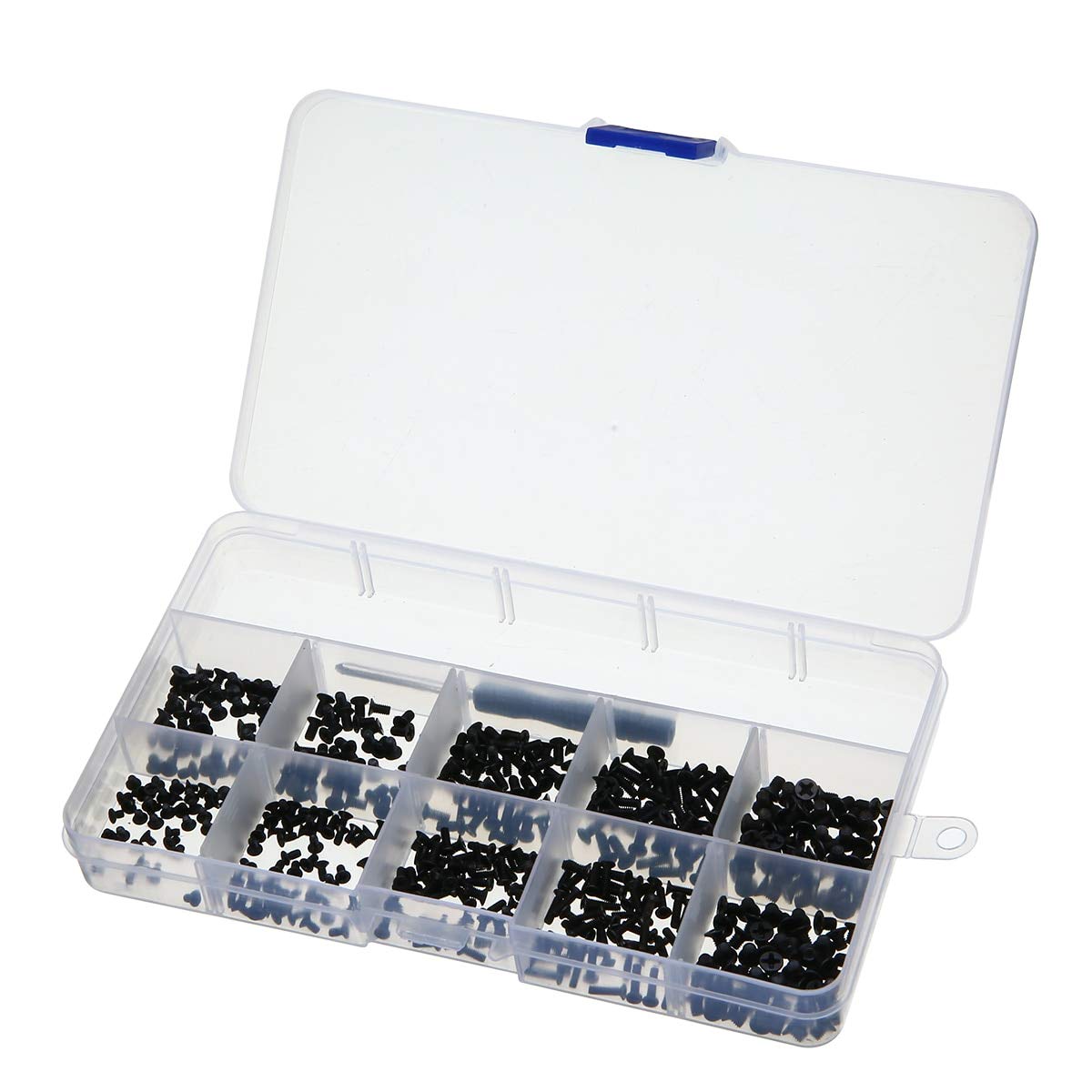 Ochoos 500 Pieces/Set Black Laptop Screw Alloy Steel Laptop Computer Screws Set Compatible with All Universal Laptop to Repair