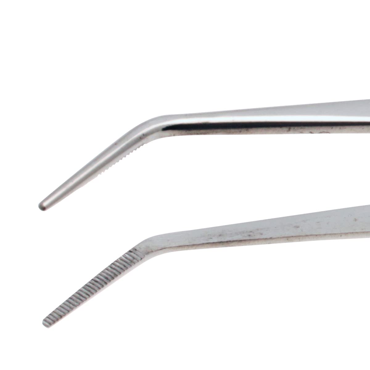 Aven 18400 Curved Serrated Tweezers with Lock, Stainless Steel, 6" Length, 1-5/8" Tip Length