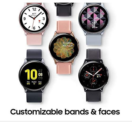 SAMSUNG Galaxy Watch Active 2 (40mm, GPS, Bluetooth, Unlocked LTE) Smart Watch with Advanced Health monitoring, Fitness Tracking , and Long lasting Battery, Aqua Black - (US Version)