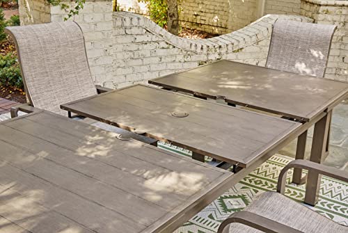Signature Design by Ashley Beach Front Contemporary Outdoor Dining Extension Table, Light Brown