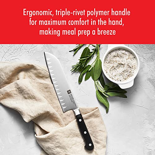 ZWILLING Professional S 7-Piece Razor-Sharp German Block Knife Set With Black Rubberwood Block, Made in Company-Owned German Factory with Special Formula Steel perfected for almost 300 Years