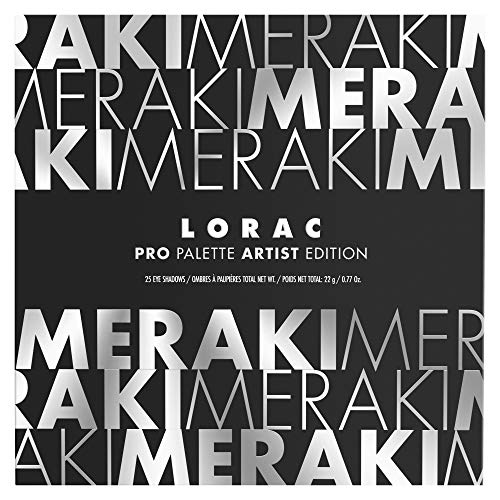 LORAC PRO Matte & Shimmer Eyeshadow Palette, Meraki | Glitter | Mirror Compact | Cruelty Free, Gluten Free, Vegan