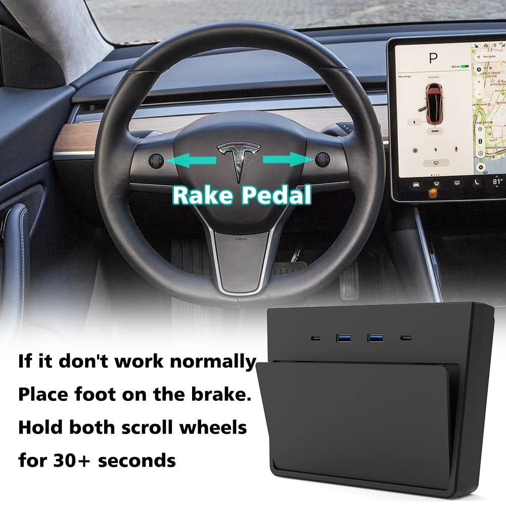 TAPTES USB Hub Gen 2 for Model Y 2020, for Model 3 (June to Oct 2020),Dashcam & Sentry Mode Viewer USB with 5 in 1 Ports for Model Y Accessories 2020