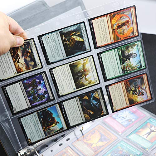50 Sheets of premium 9 Pocket Page Protectors for Pokemon Cards and Magic The Gathering Cards, etc.
