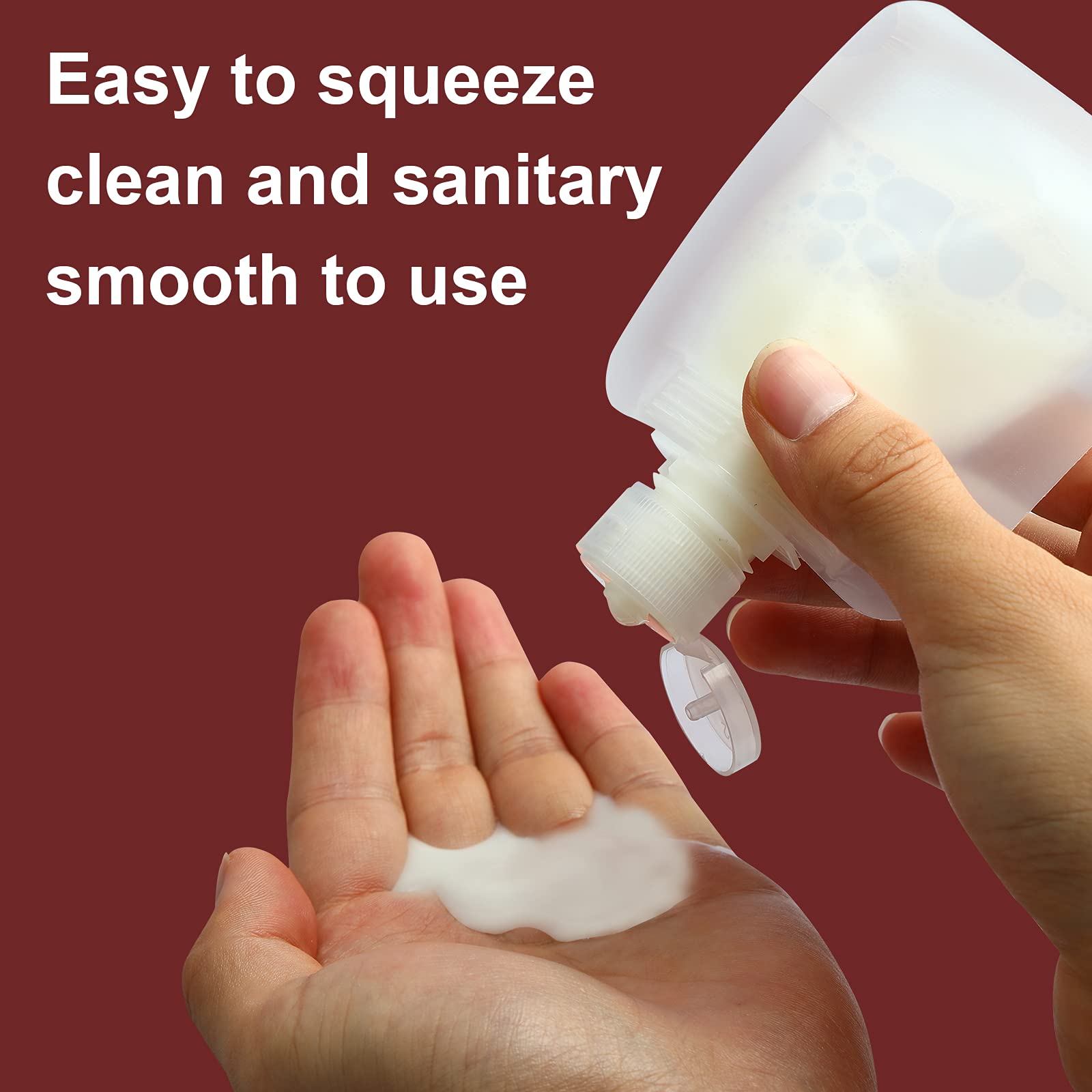 YASUOA 12 Pieces 100ml Leakproof Travel Pouches for toiletries Bulk Travel Size Refillable Squeeze Pouches Containers TSA Approved Empty Stand Up Pouch for Lotion Shampoo Liquids 3.4oz