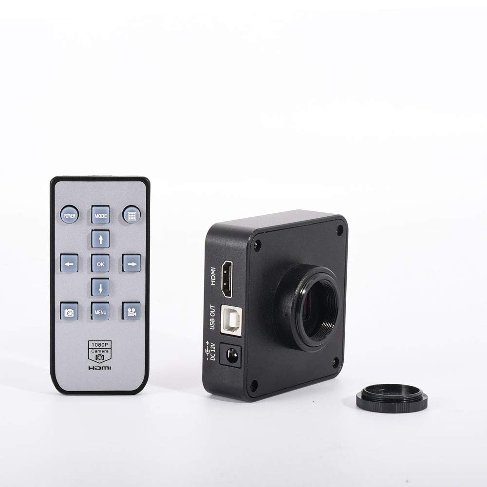 HAYEAR 34MP 1080P 60FPS 2K Full HD HDMI USB C-Mount Electronic Industry Microscope Camera for PCB Repair Soldering Remote Controller