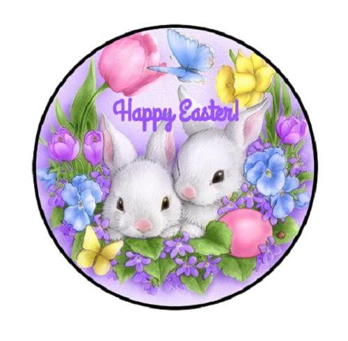 48 pcs Easter Precious Bunnies Stickers Envelope Seals Labels Round Tags, Stamps Sticker for Gift Cards, Envelopes, Boxes for Holiday, Birthday, Christmas