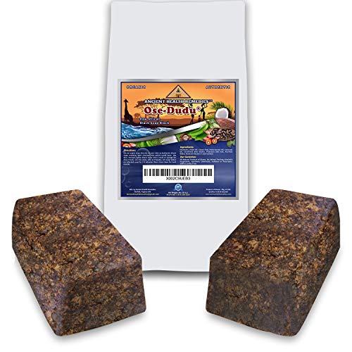 Organic, Anti-Bacterial, Anti-Fungal OSE-DUDU AFRICAN BLACK SOAP 2 LB (32 oz) BLOCK. Authentic, Handmade, Unscented Raw (GHANA)