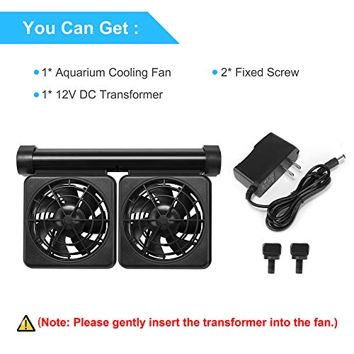 UPLY Aquarium Cooling Fan Fish Tank Fan Aquarium Chillers for Salt Water Fresh Water