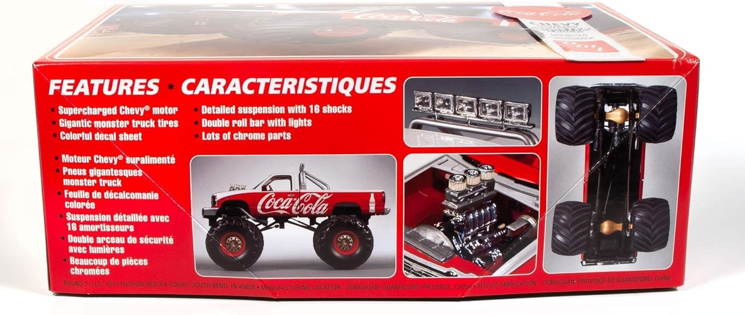 AMT Skill 2 Model Kit Chevrolet Silverado Monster Truck Coca-Cola 1/25 Scale Model